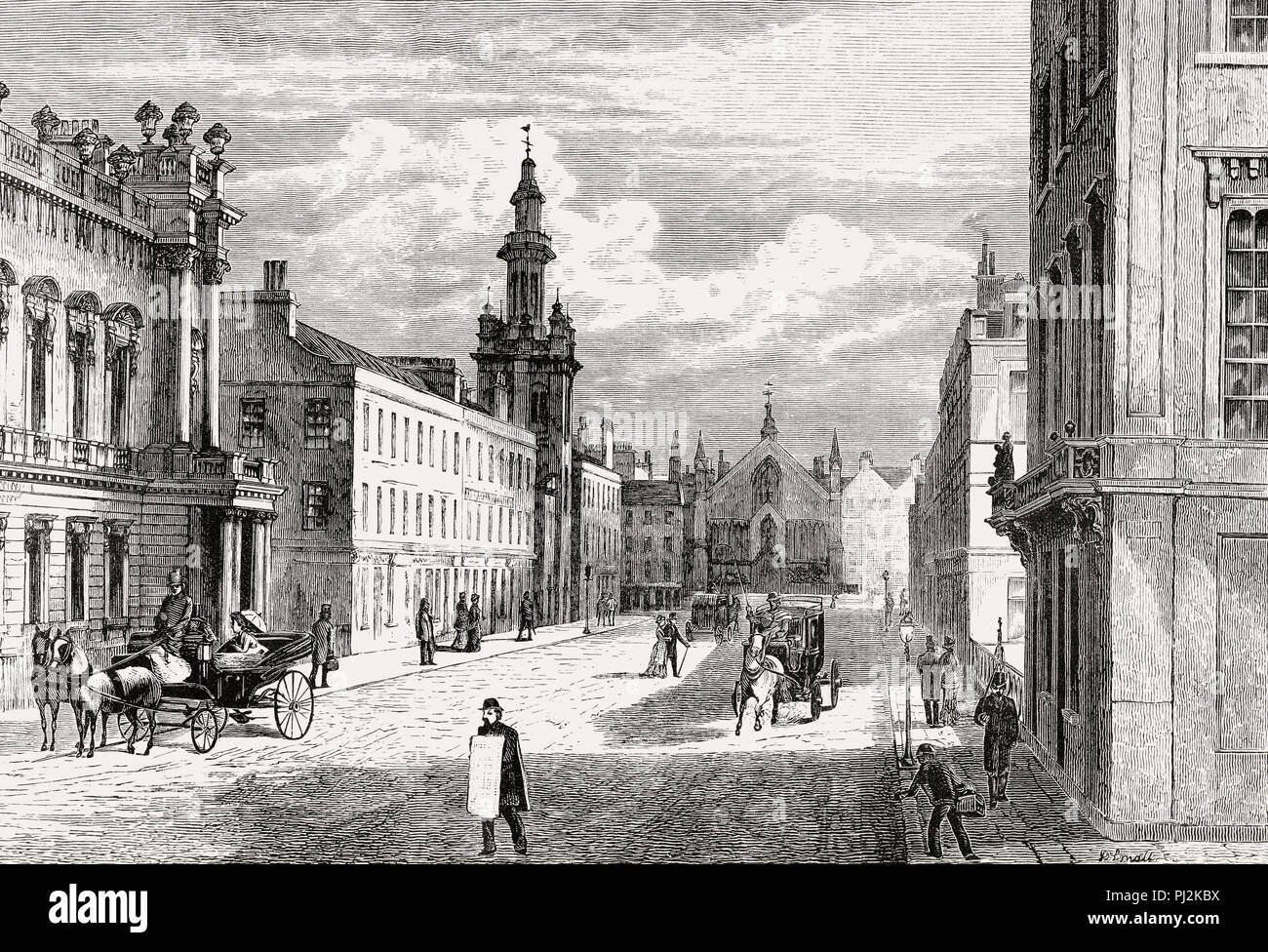 George IV Bridge, Edinburgh, Scotland, 19th century Stock Photo - Alamy