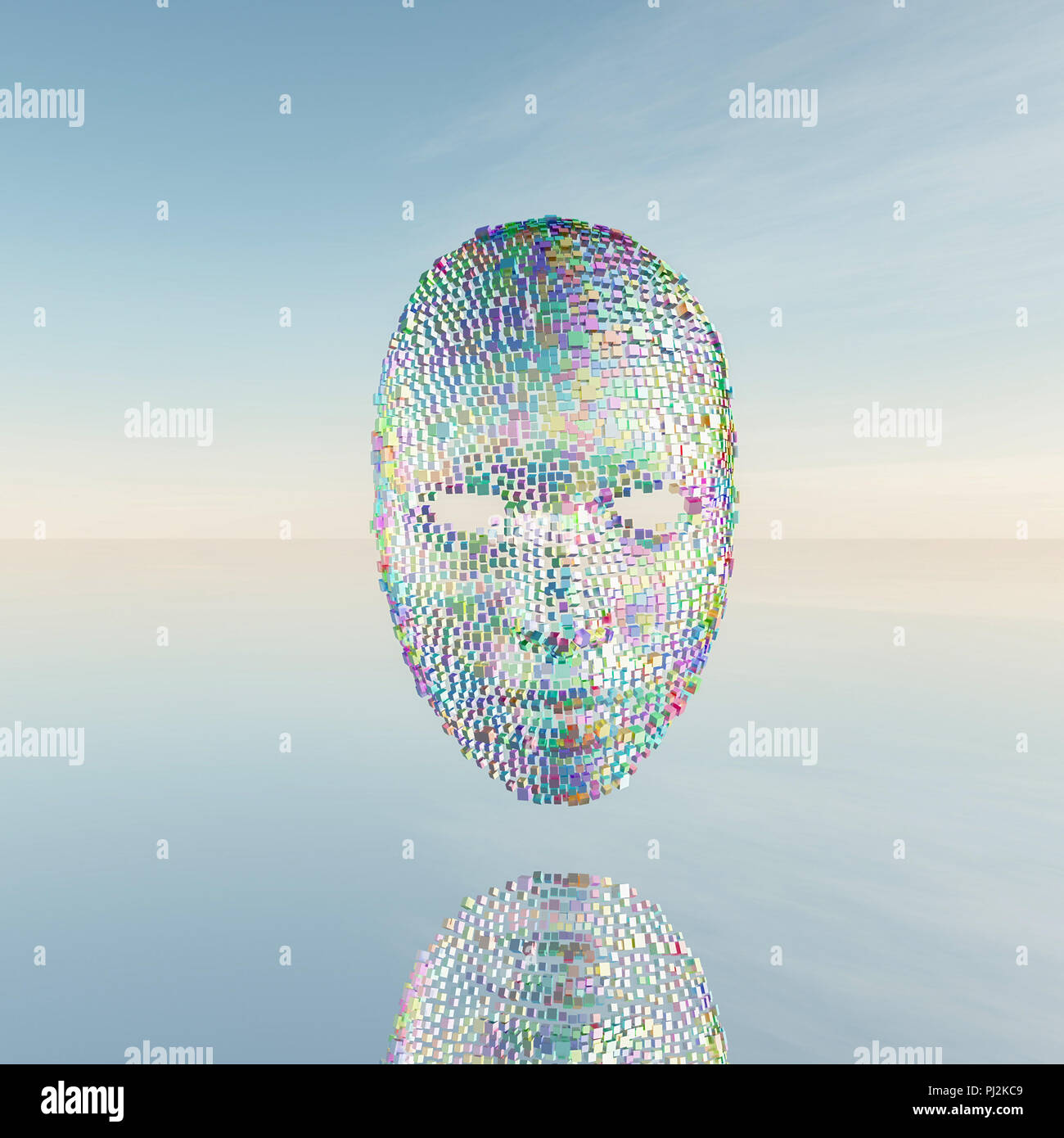 Face and reflective surface Stock Photo - Alamy