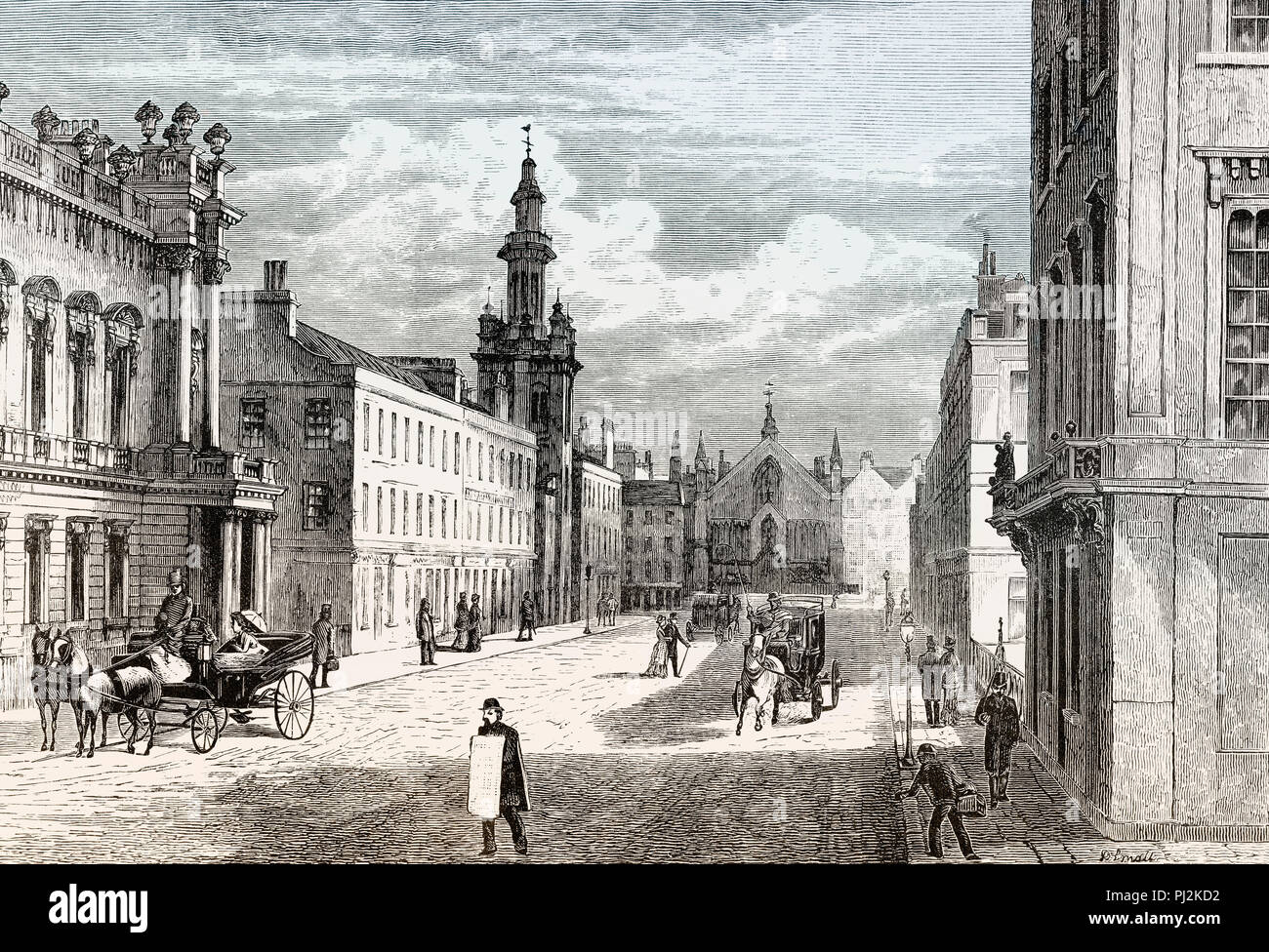 George IV Bridge, Edinburgh, Scotland, 19th century Stock Photo - Alamy