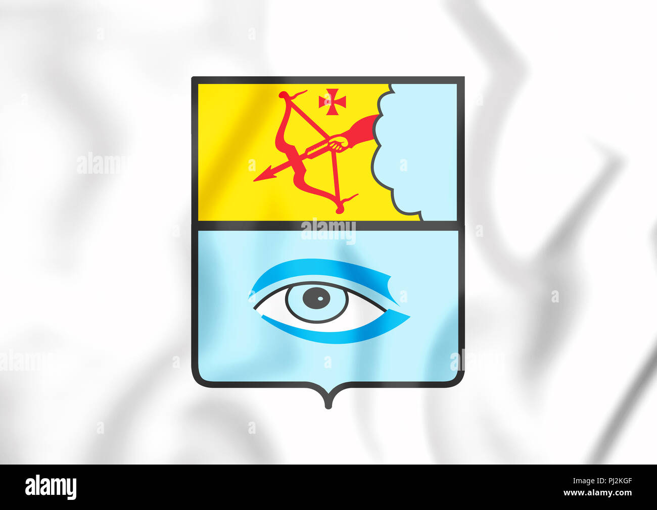 3D Flag of Glazov (Udmurt Republic), Russia. 3D Illustration Stock ...