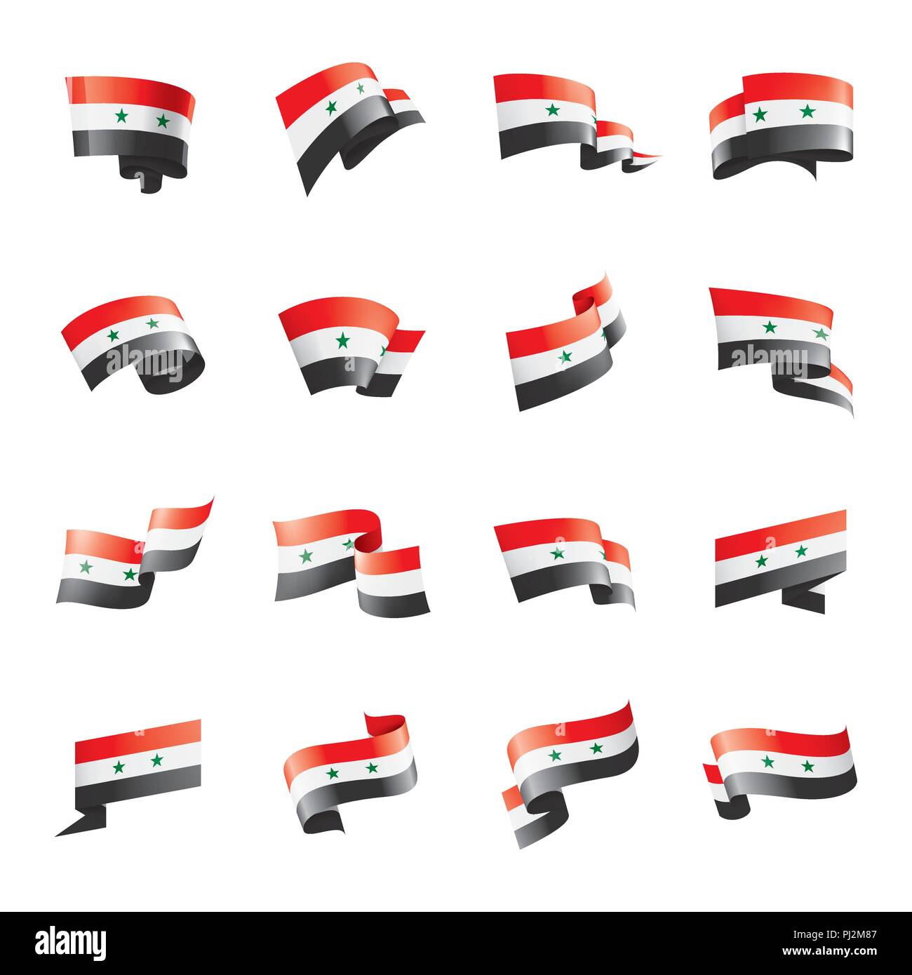 Syria flag, vector illustration on a white background Stock Vector ...