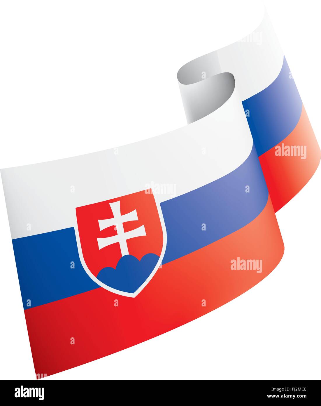 Slovakia flag, vector illustration on a white background Stock Vector ...