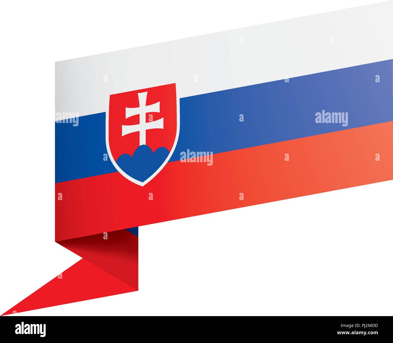 Slovakia flag, vector illustration on a white background Stock Vector ...