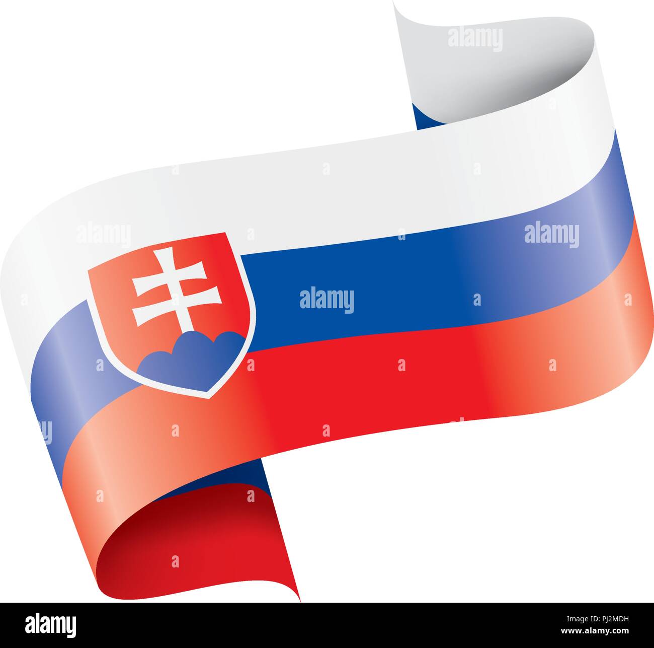 Slovakia flag, vector illustration on a white background Stock Vector ...