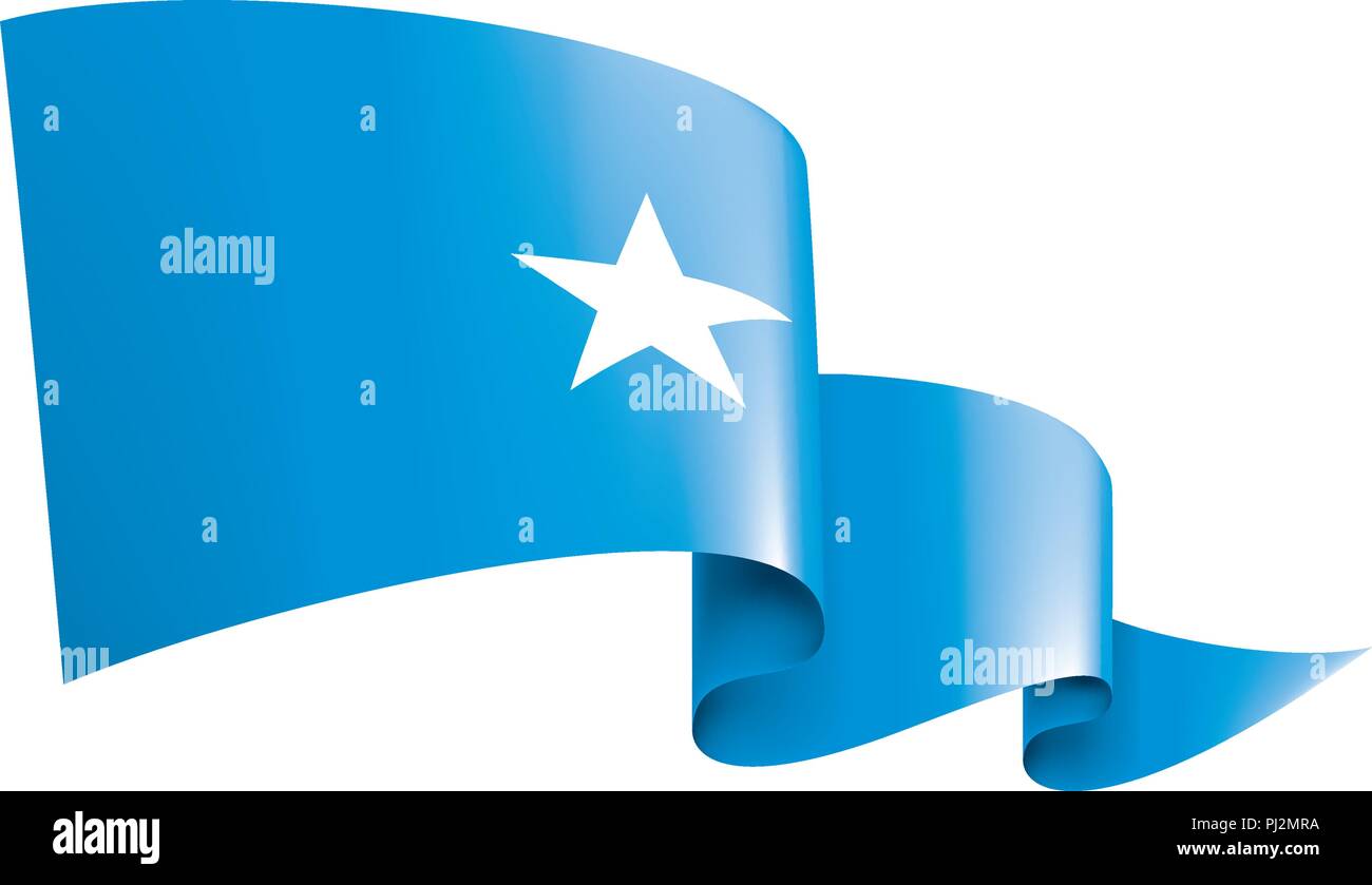 Somalia flag, vector illustration on a white background Stock Vector ...