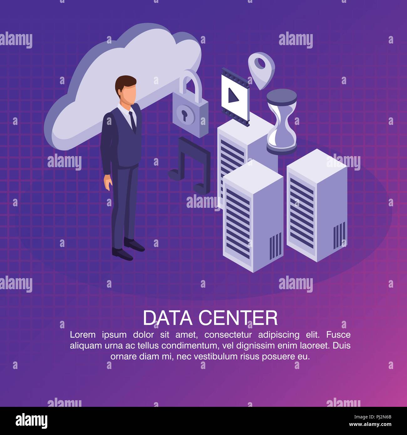 Data center poster with informaton Stock Vector Image & Art - Alamy