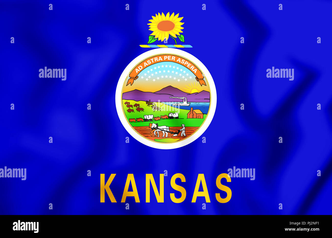 Flag of the kansas seal hi-res stock photography and images - Alamy