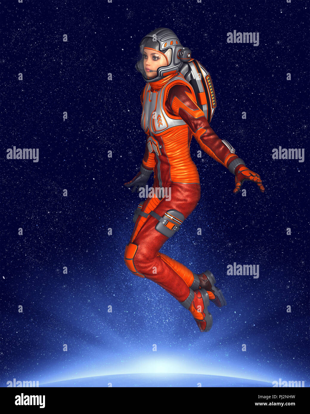 Astronaut space woman hi-res stock photography and images - Alamy
