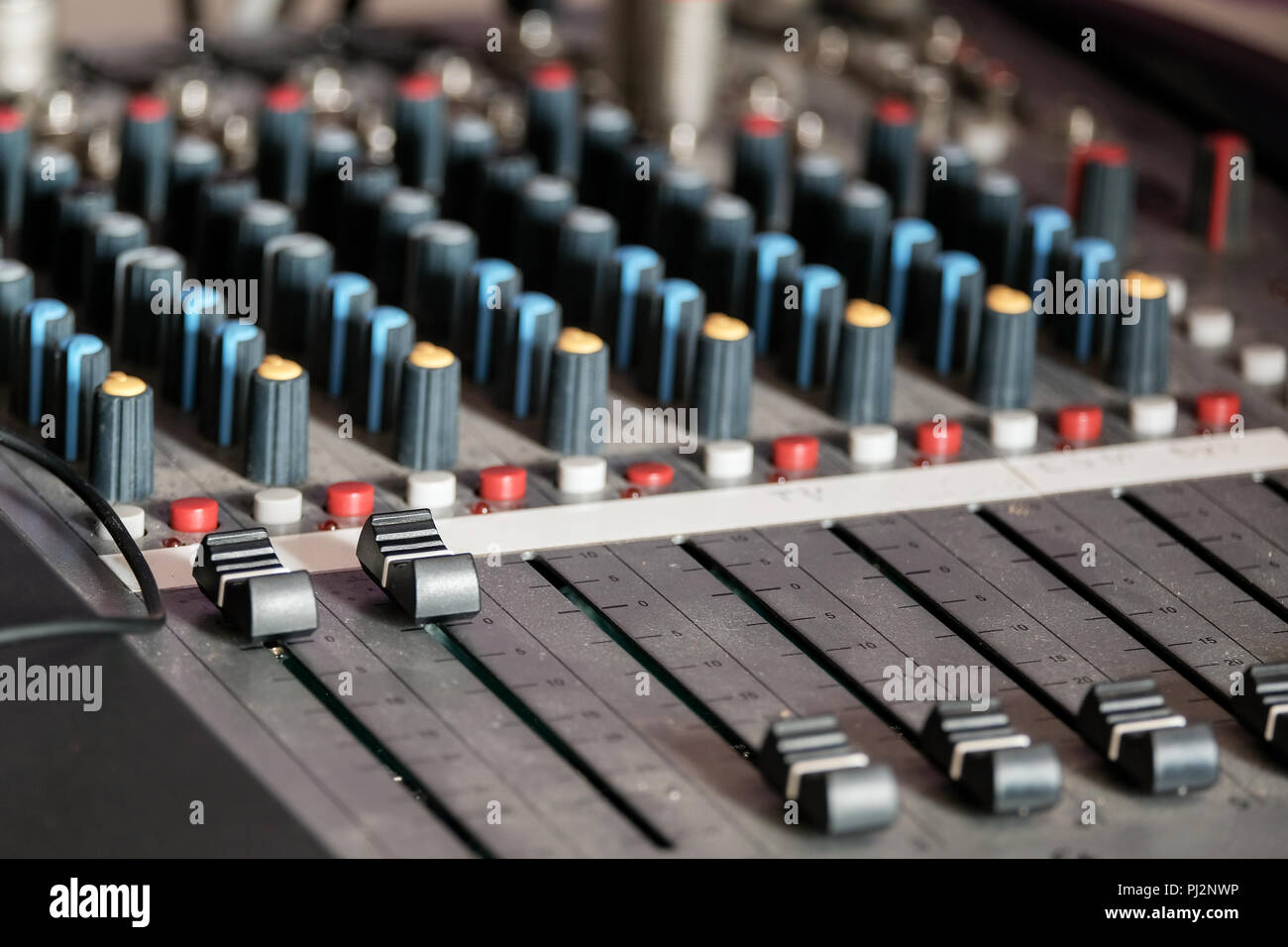 Audio controller black color Stock Photo - Alamy