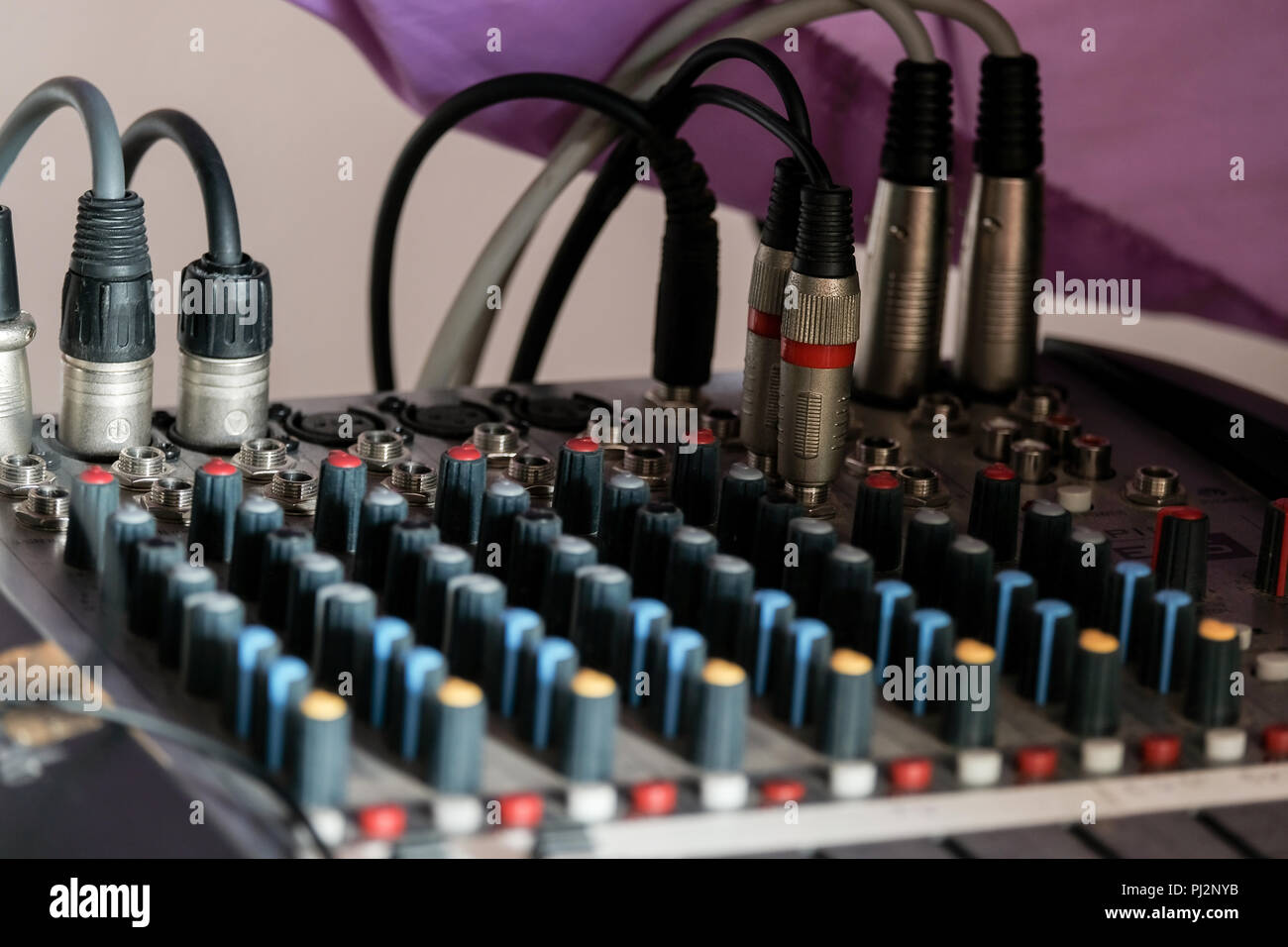 Audio controller black color Stock Photo - Alamy