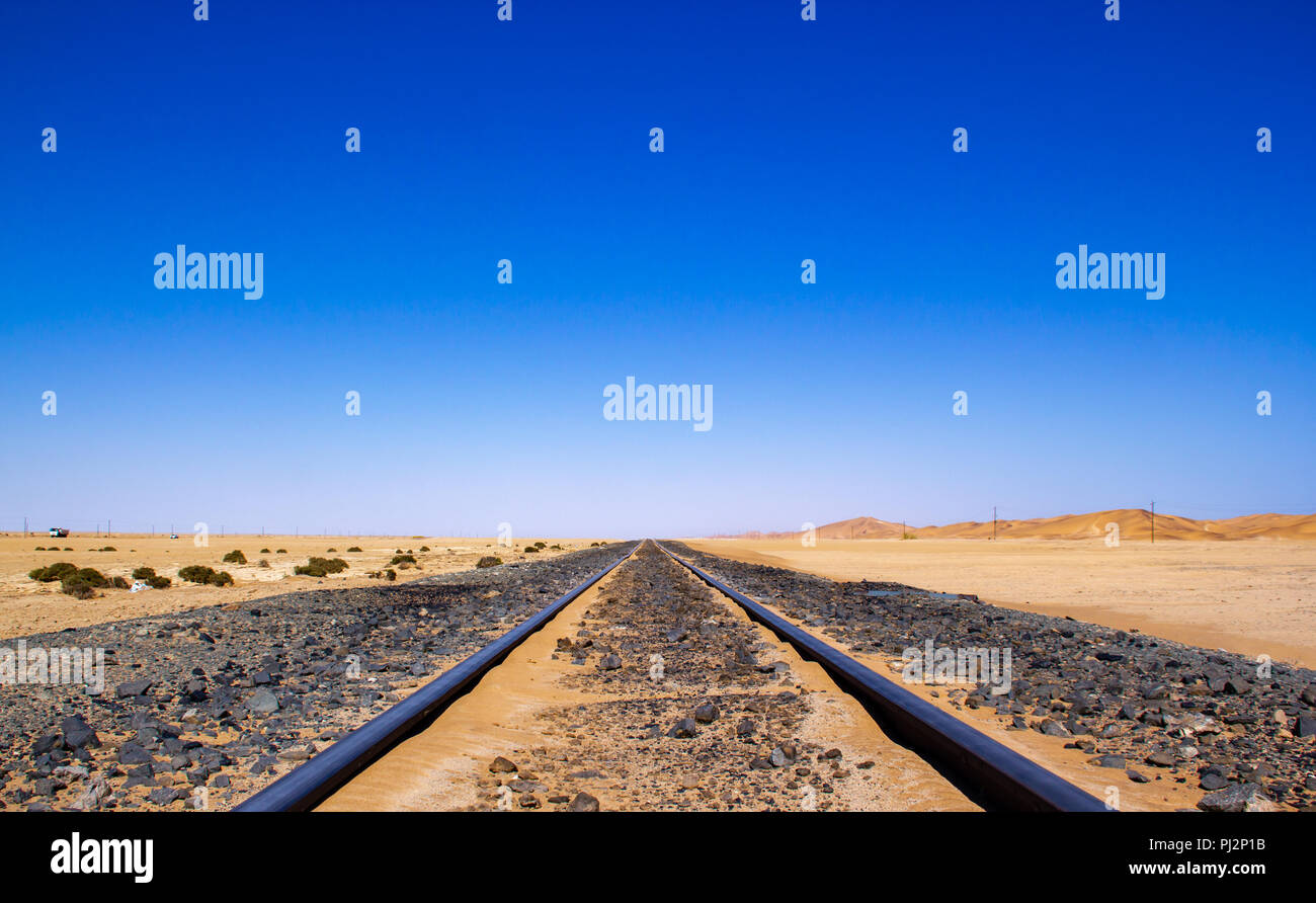 Desert Rail Tracks Stock Photo - Alamy