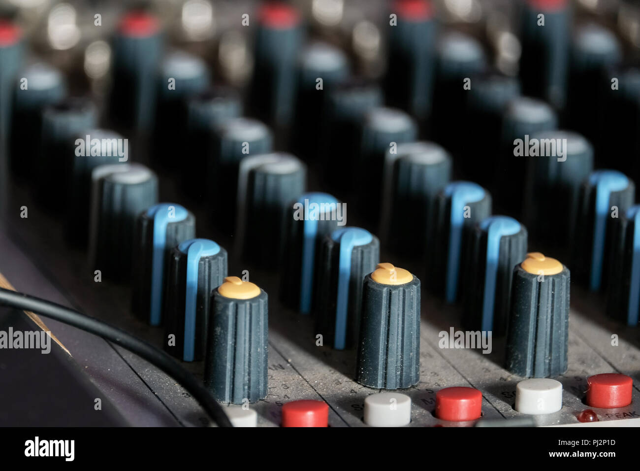 Audio controller black color Stock Photo - Alamy