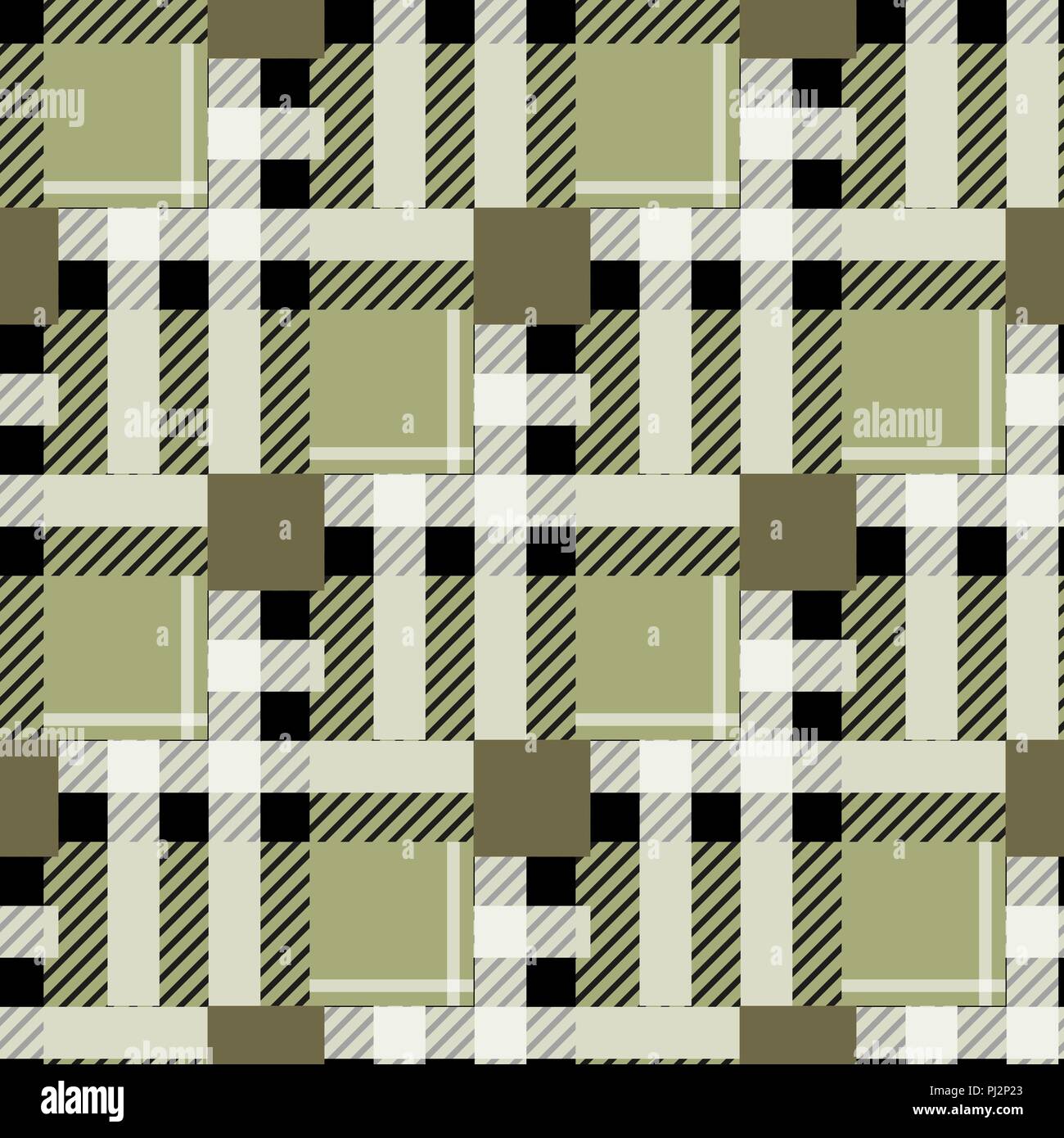 Seamless tartan plaid pattern. Checkered fabric texture print in gray ...