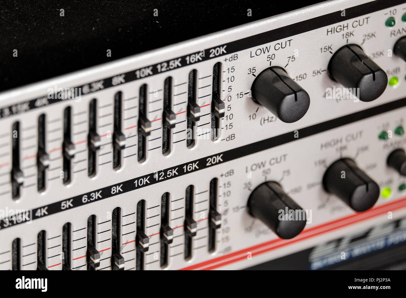 Audio controller black color Stock Photo - Alamy