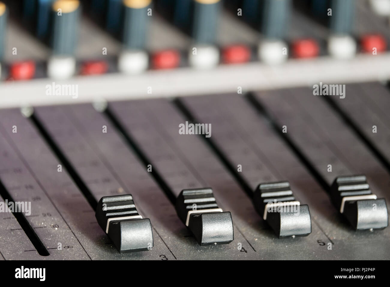 Audio controller black color Stock Photo - Alamy