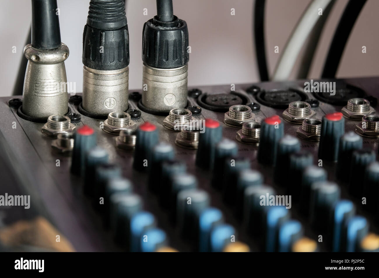 Audio controller black color Stock Photo - Alamy