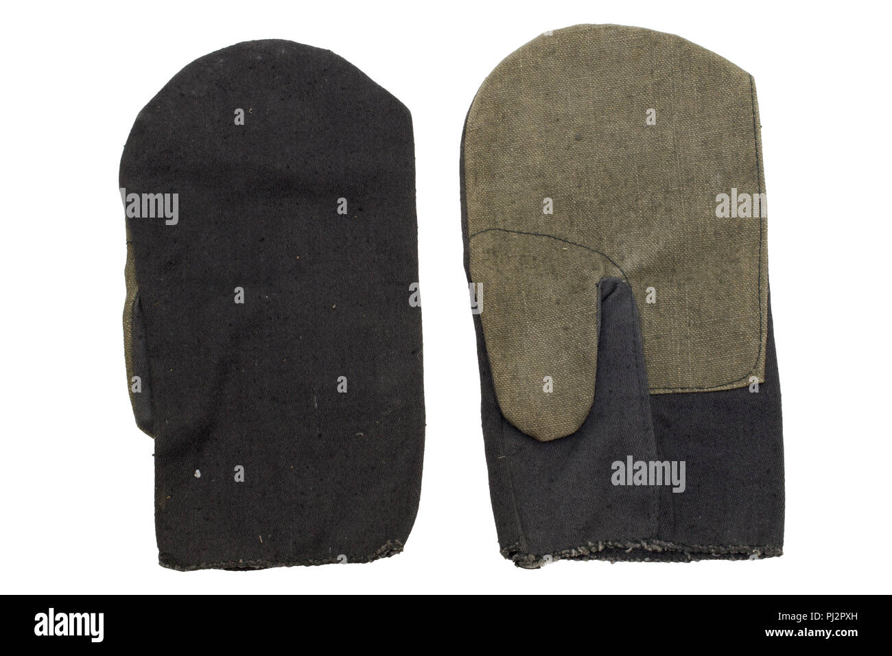 workers mittens of linen and cotton. gloves for riggers with separate ...