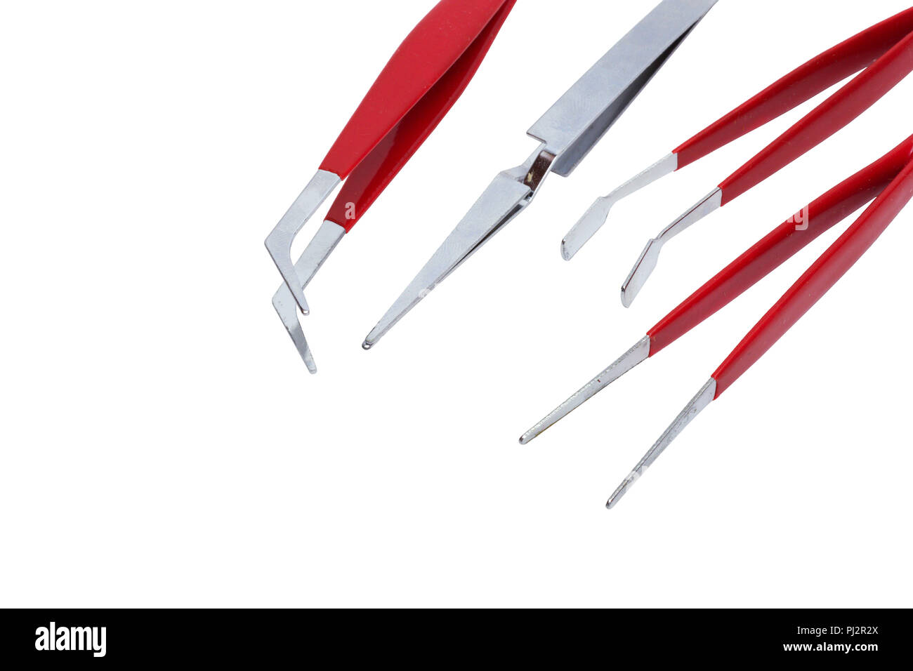 Precision antistatic stainless tweezers set of tools with different tip ...