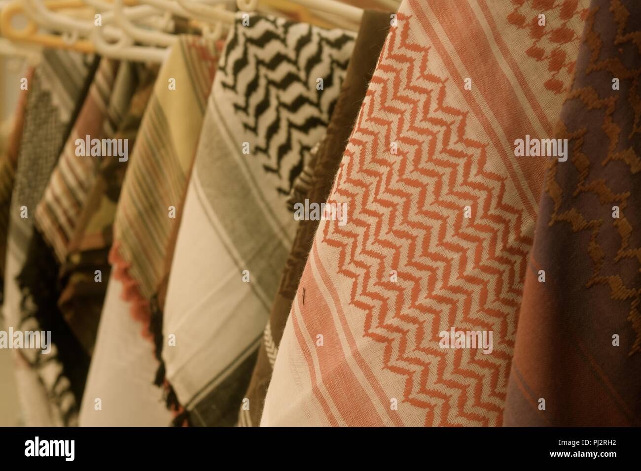 A picture of some traditional Headwear in Souq Waqif, Qatar Stock Photo ...