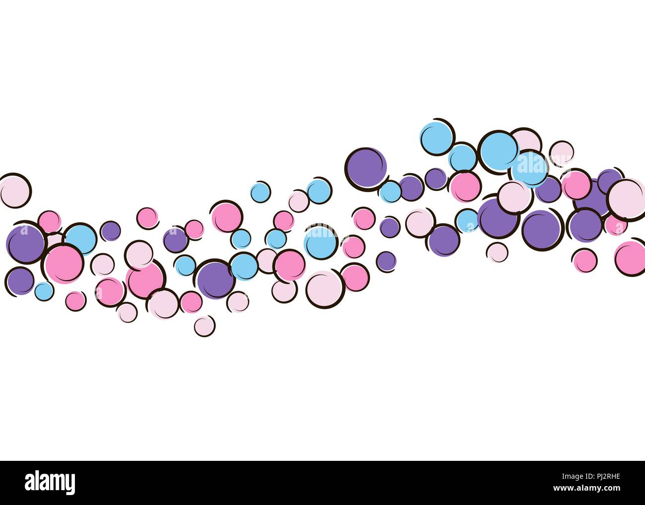 Polka dot background with comic pop art confetti Stock Vector Image ...
