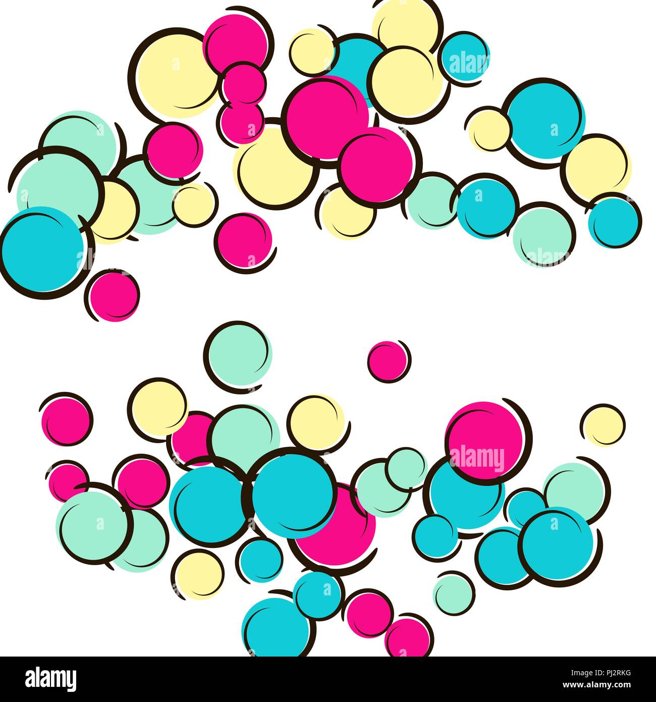 Pop art colorful confetti Cut Out Stock Images & Pictures - Alamy