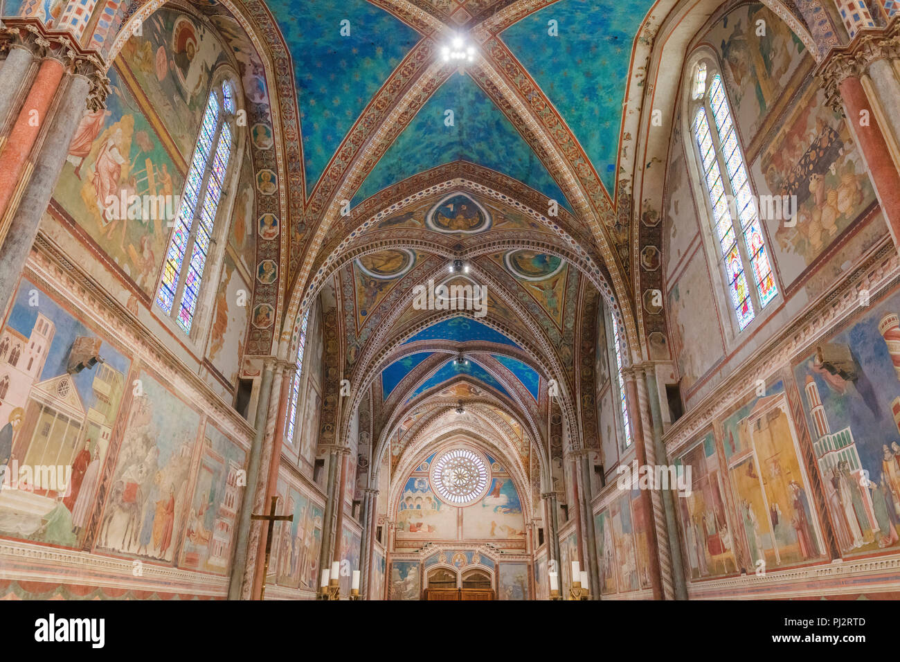 Fresco painting, Papal Basilica of Saint Francis of Assisi, Basilica ...