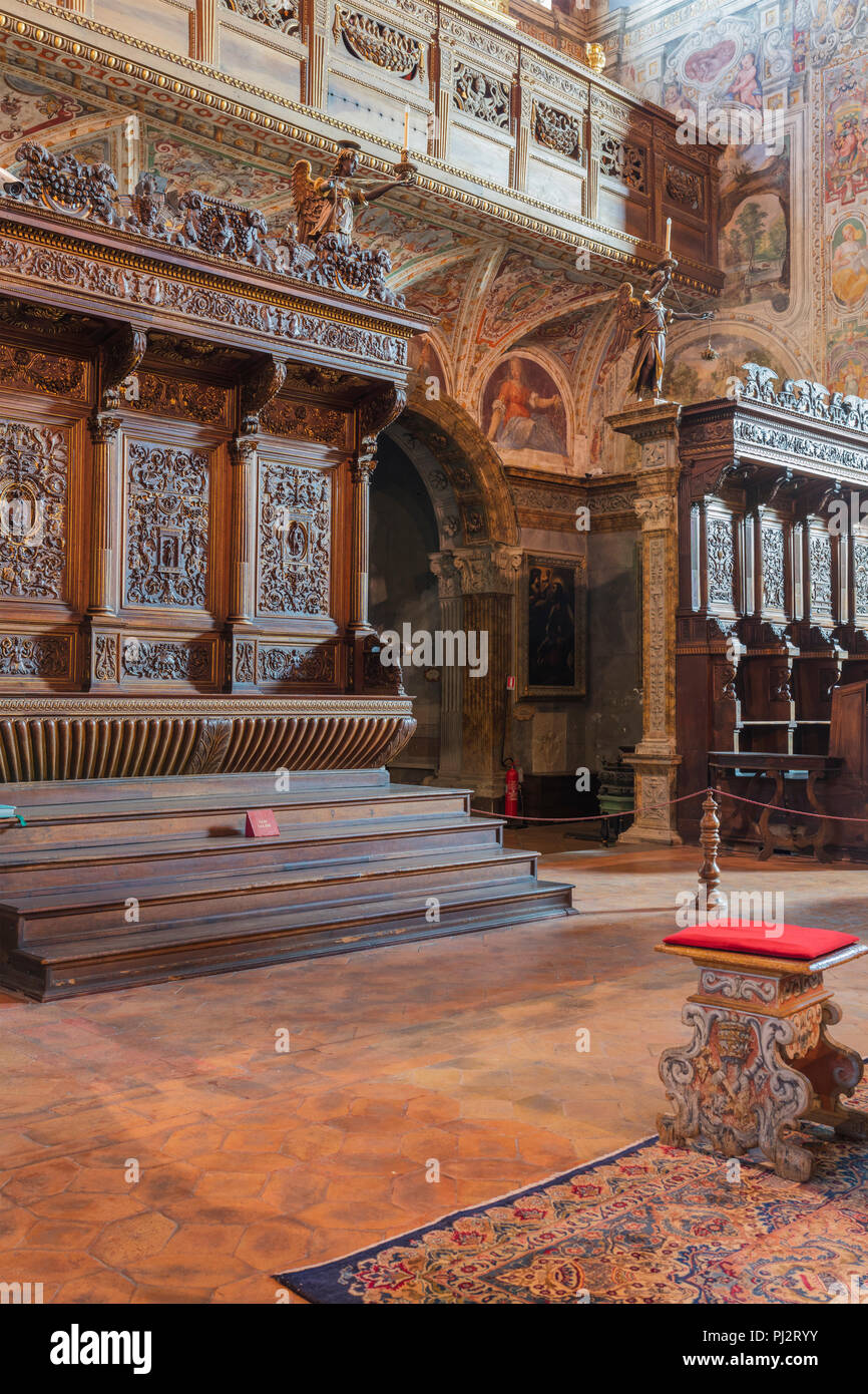 San Pietro church interior, Perugia, Umbria, Italy Stock Photo - Alamy