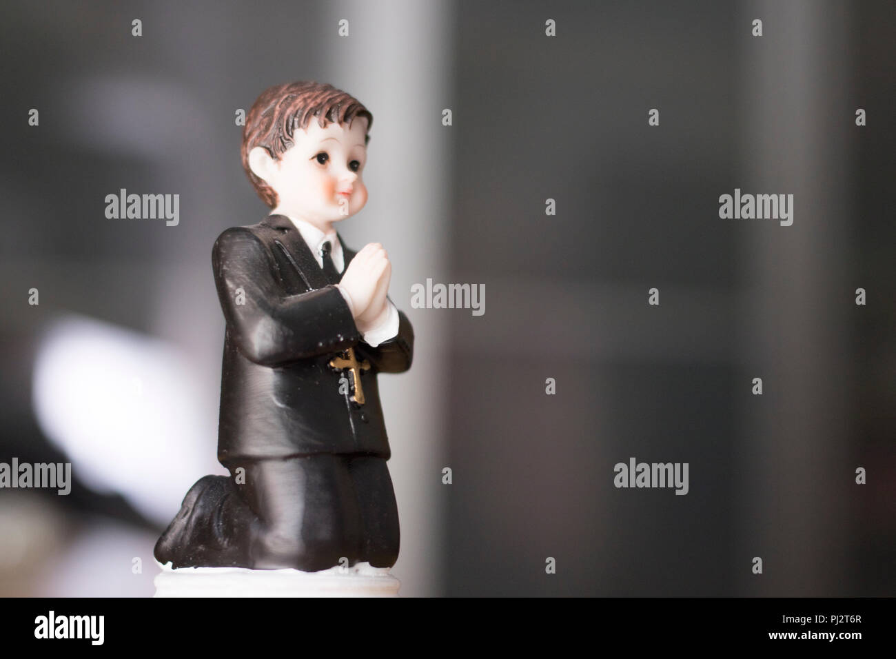 Cake topper Catholic holy communion ceremony religious boy praying to ...