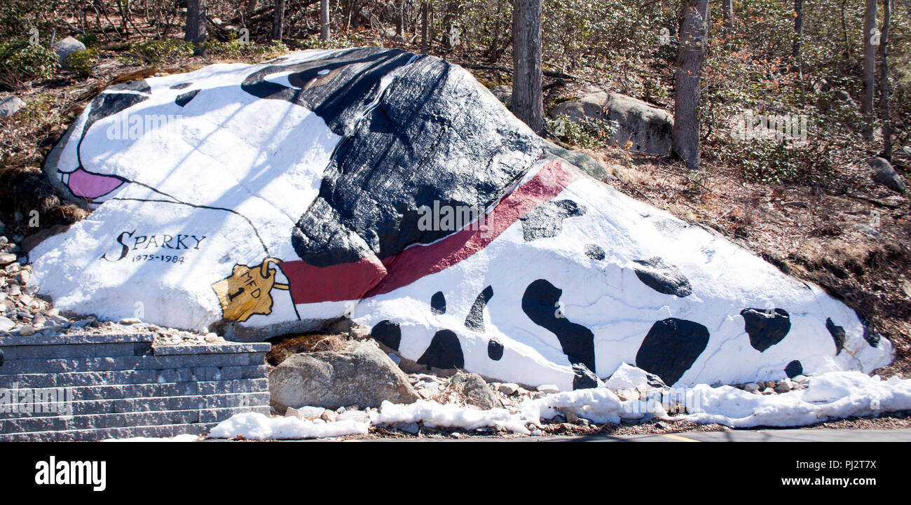 Sparky, the firehouse Dalmatian rock in Uncasville, Connecticut, is a ...