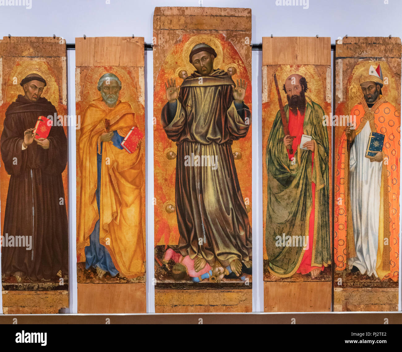 San Francesco and saints, icon (15th century), Galleria Nazionale dell ...