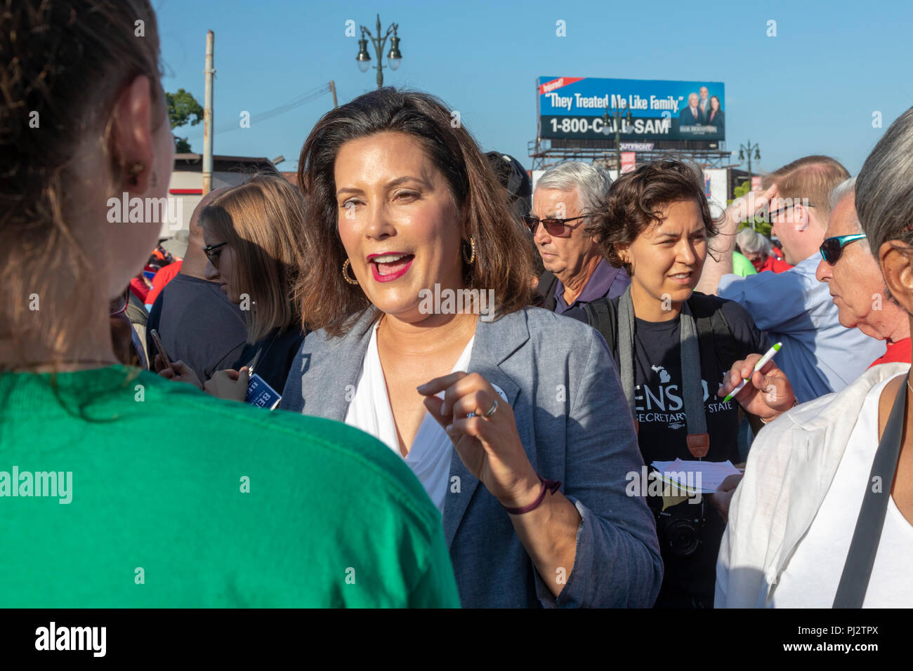 Detroit, Michigan - 3 September 2018 - Gretchen Whitmer, the Democratic ...