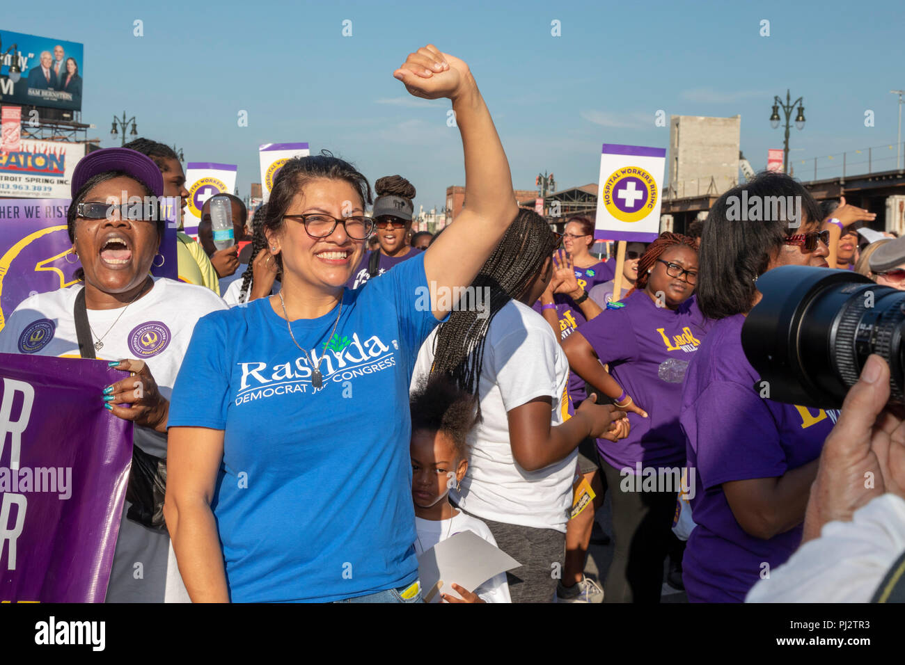 Detroit, Michigan - 3 September 2018 - Rashida Tlaib, the Democratic ...