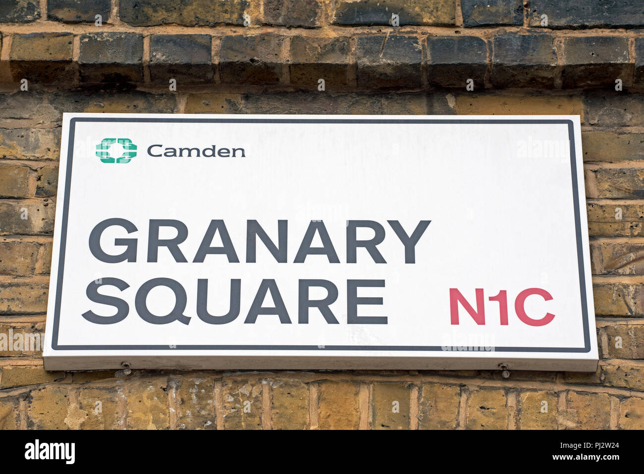 Granary Square N1C Sign, Kings Cross, London Borough of Camden England ...