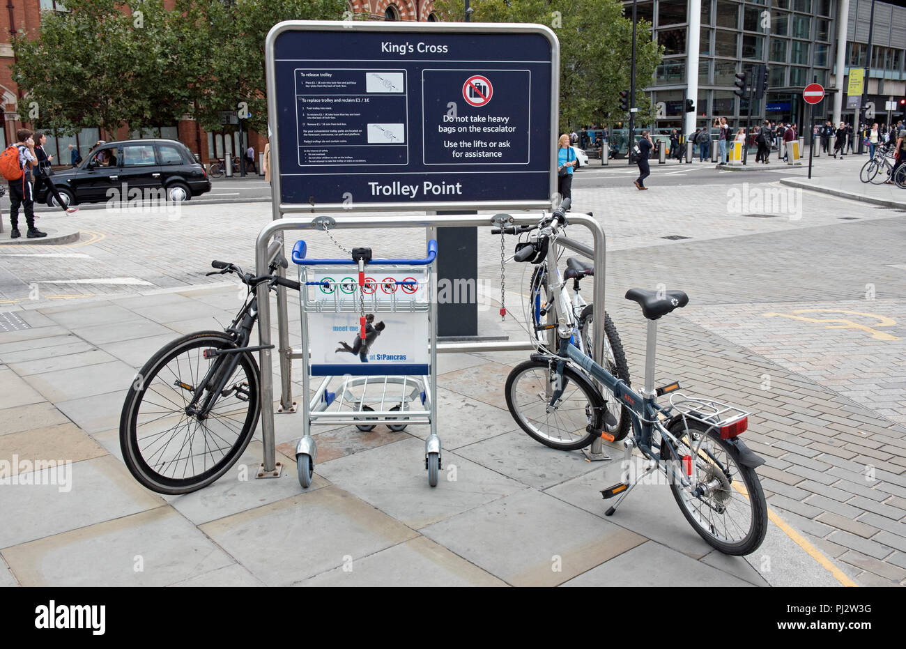 Trolley Point Kings Cross Station London England Britain UK Stock Photo ...