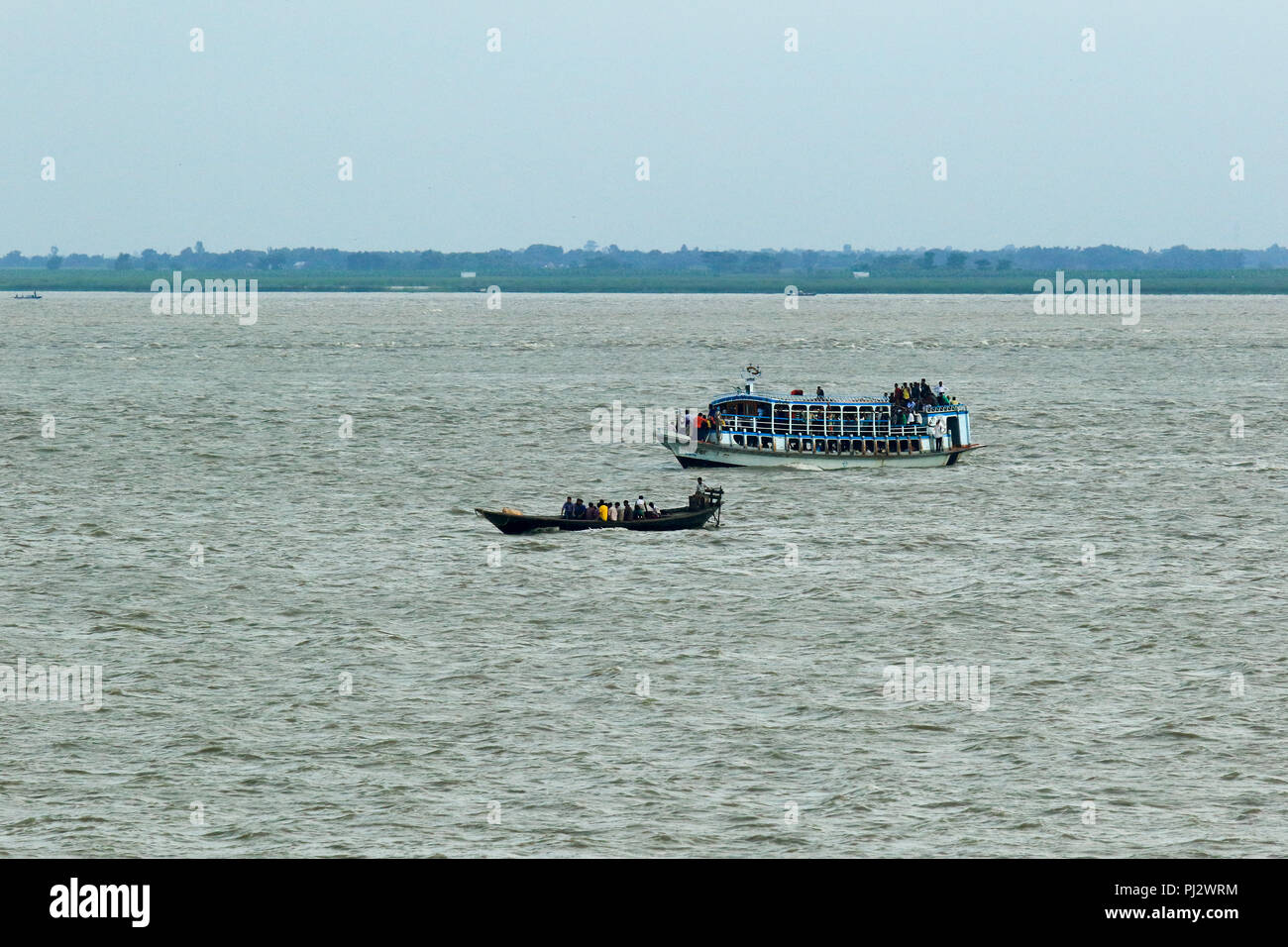 Ferry ship on the Padma River, Munshiganj, Bangladesh Stock Photo - Alamy