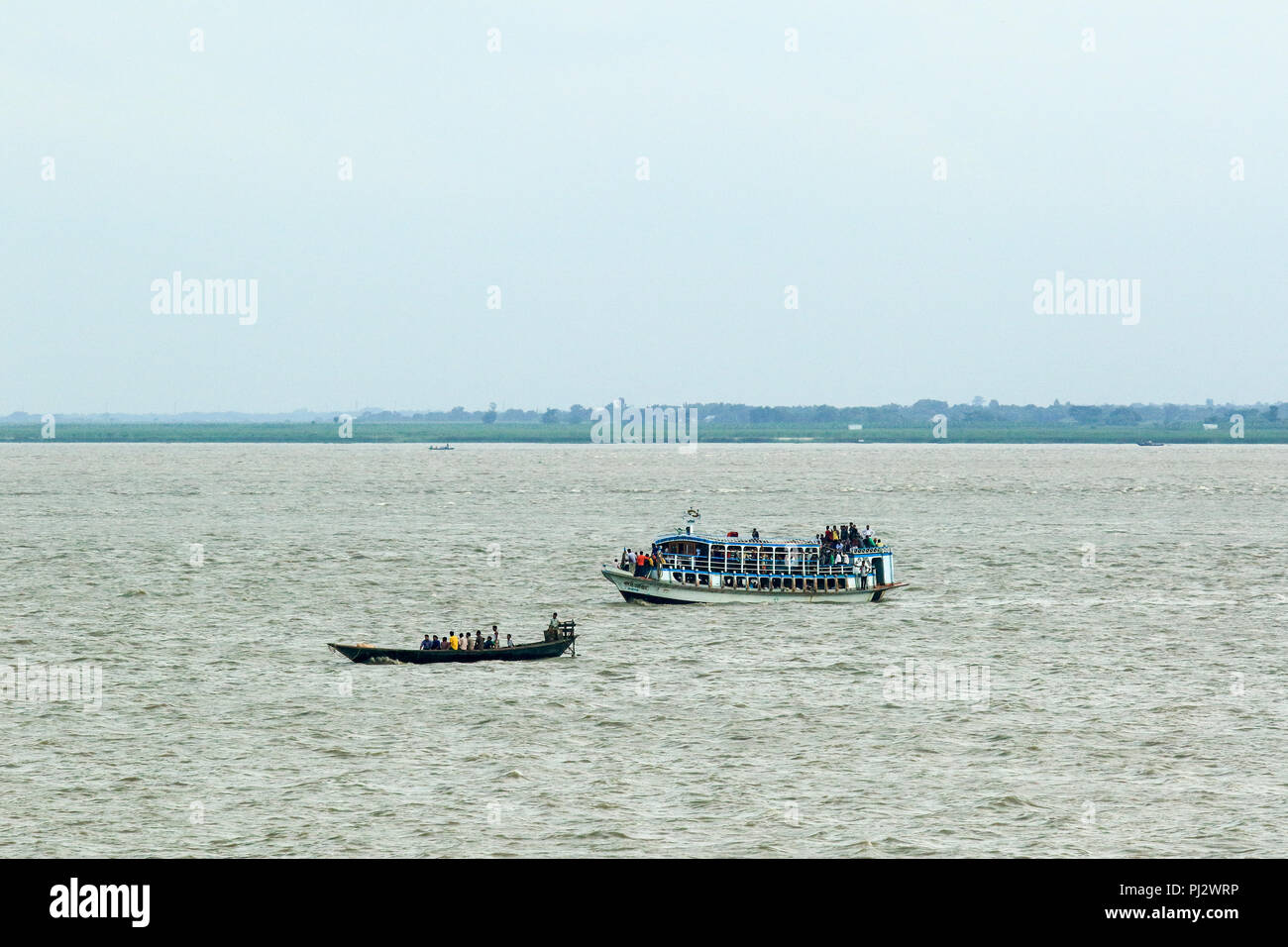 Ferry ship on the Padma River, Munshiganj, Bangladesh Stock Photo - Alamy