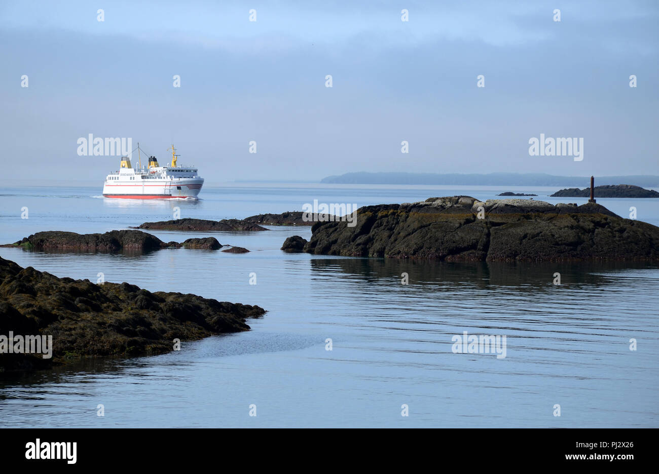 The Grand Manan Ferry entering Blacks Harbour Stock Photo - Alamy