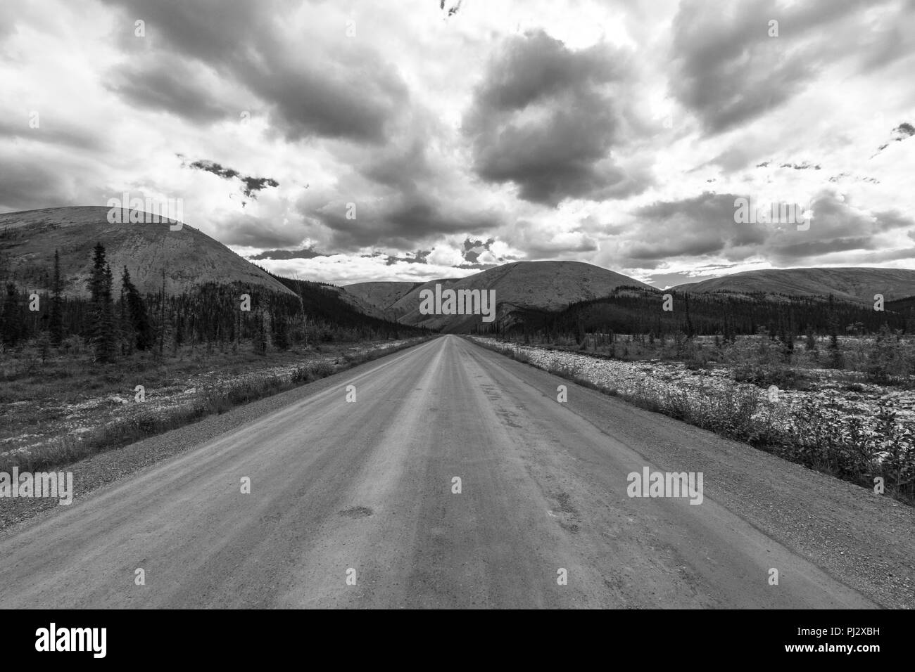 Distant highway Black and White Stock Photos & Images - Alamy