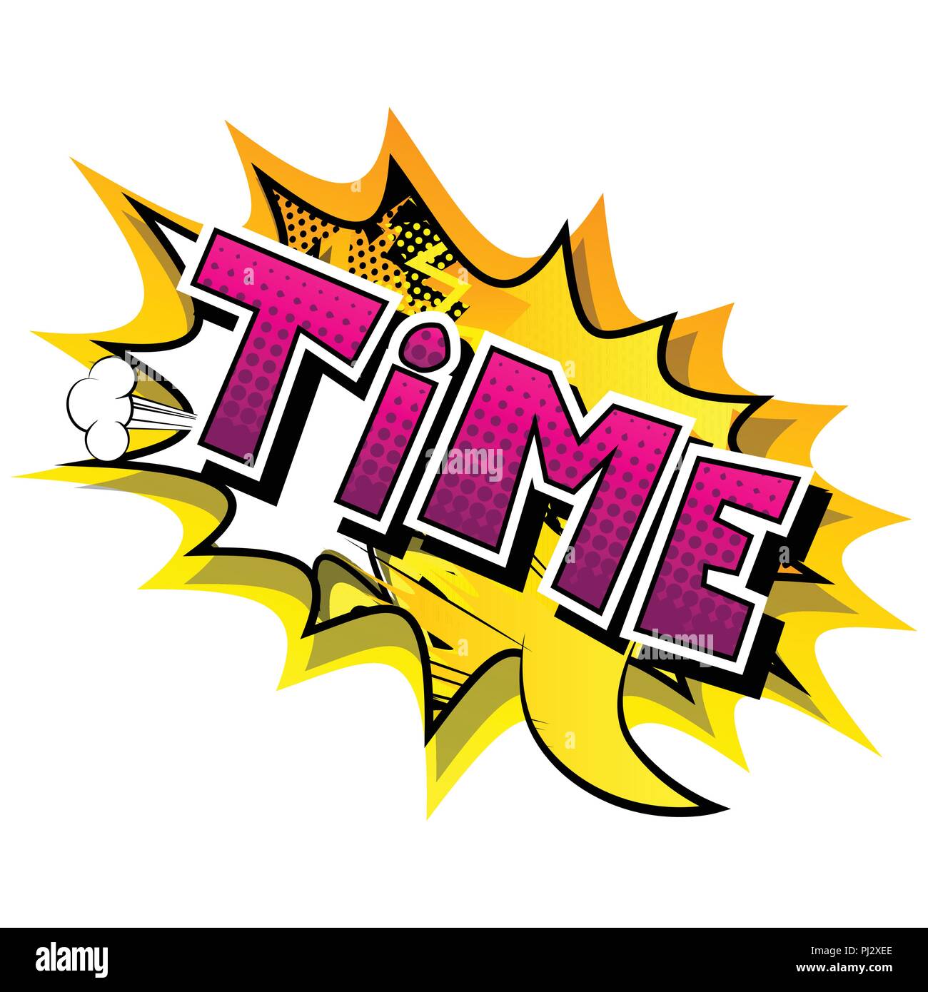 Time - Comic book style word on abstract background Stock Vector Image ...