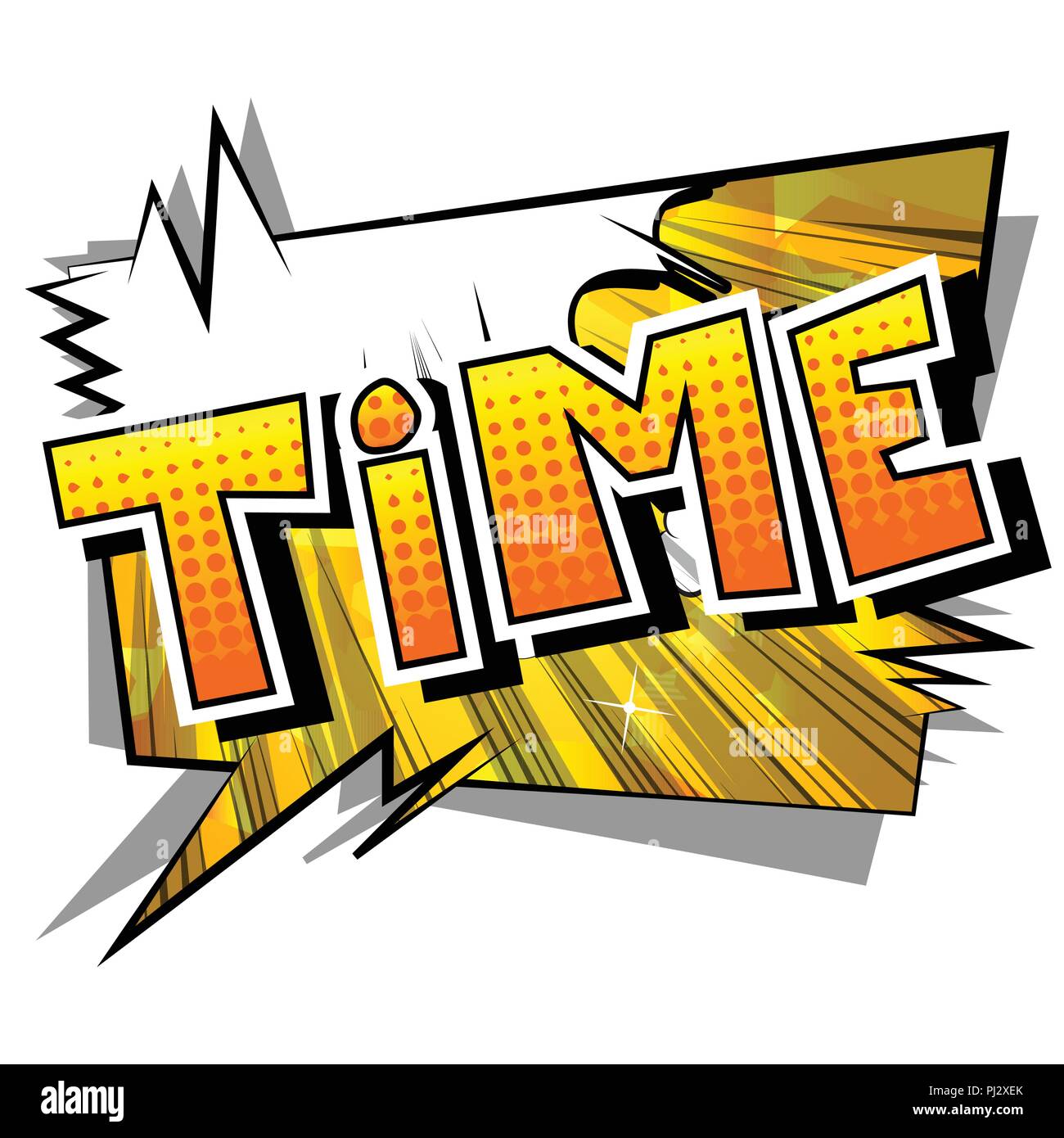 Time - Comic book style word on abstract background Stock Vector Image ...