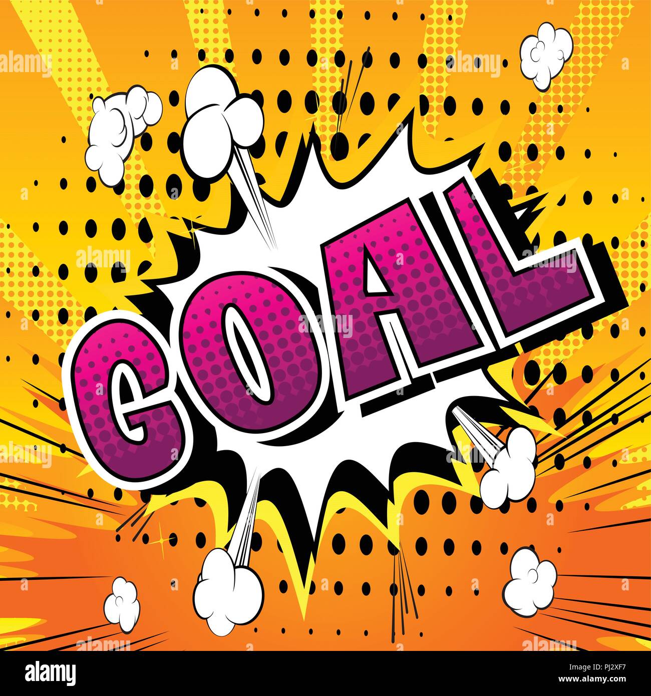 Goal - Vector illustrated comic book style phrase Stock Vector Image ...