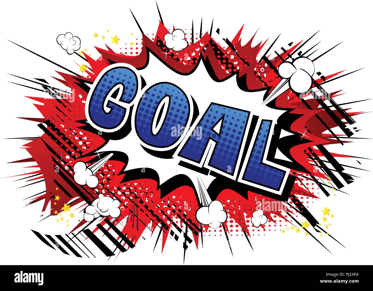 Goal - Vector illustrated comic book style phrase Stock Vector Image ...