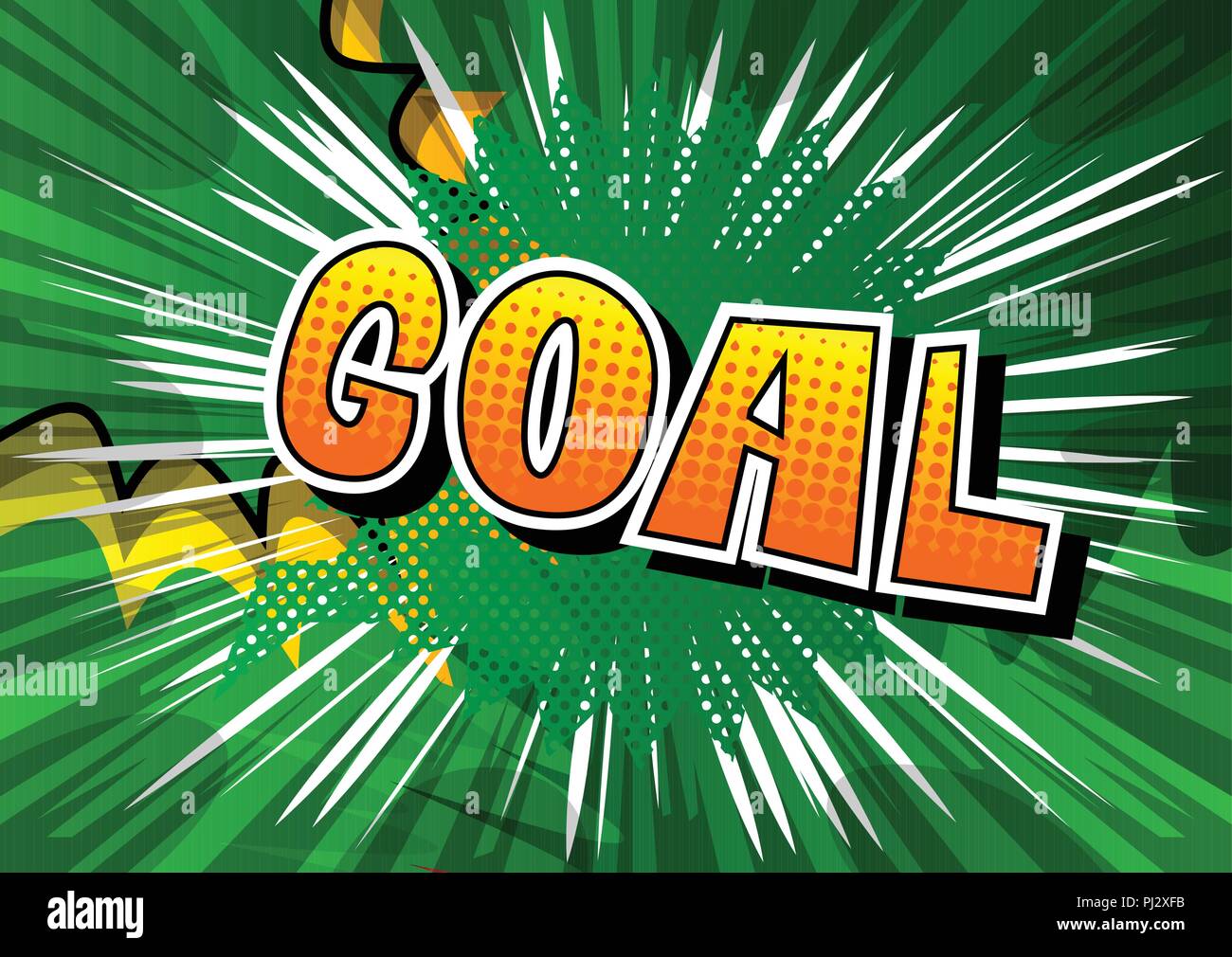 Goal - Vector illustrated comic book style phrase Stock Vector Image ...