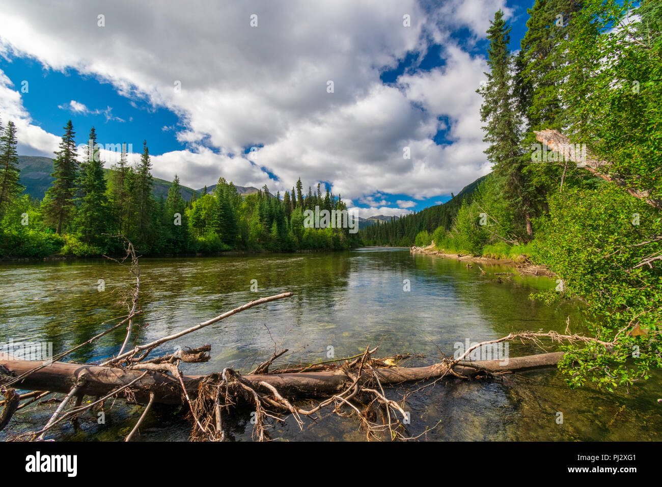 A Nice Place to Rest Along The Cassier Highway Stock Photo - Alamy