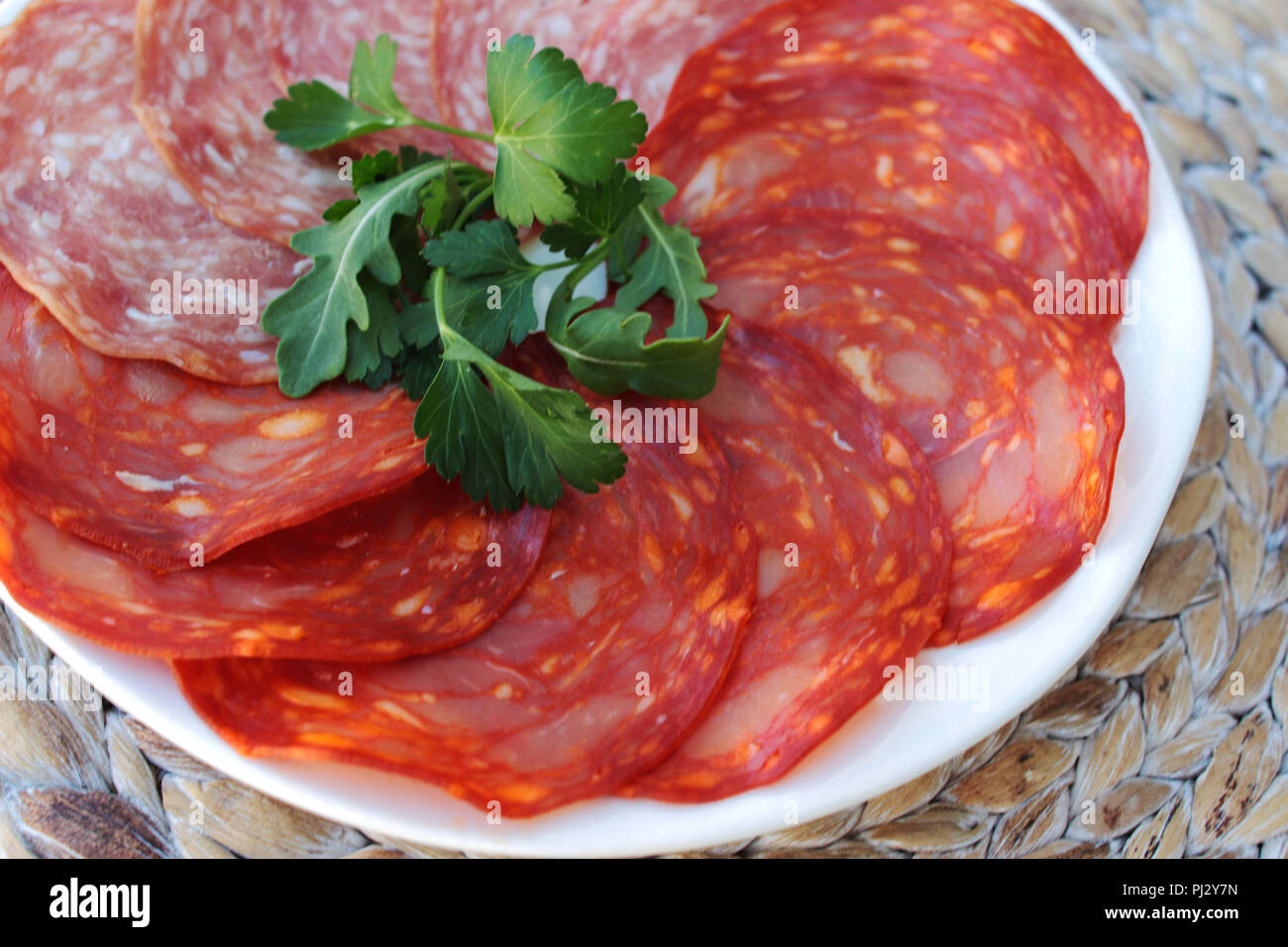 Salami Plate High Resolution Stock Photography and Images - Alamy