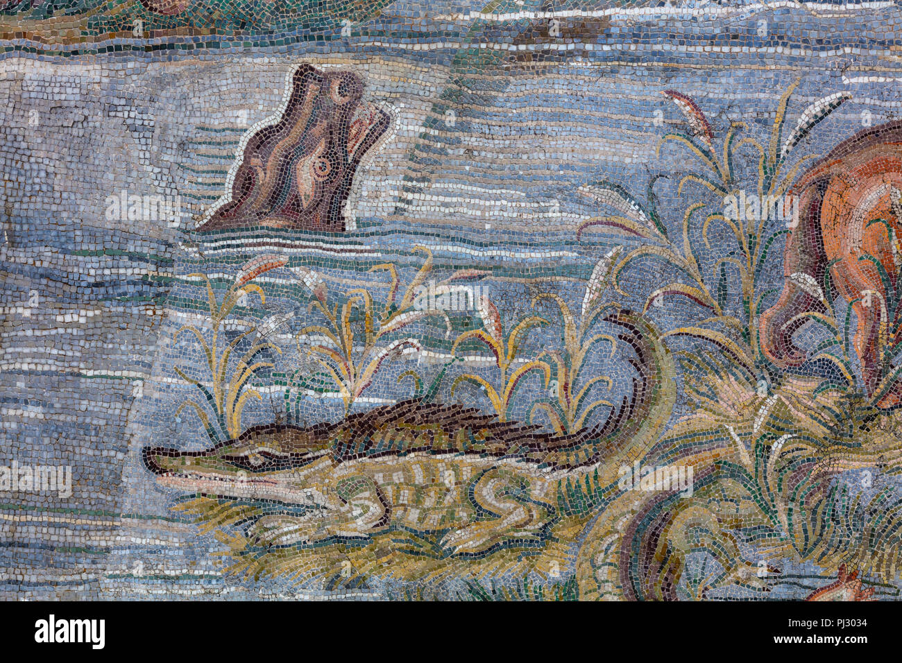 Nilotic Mosaic, Hellenistic art (1st century BC), Archaeological Museum ...