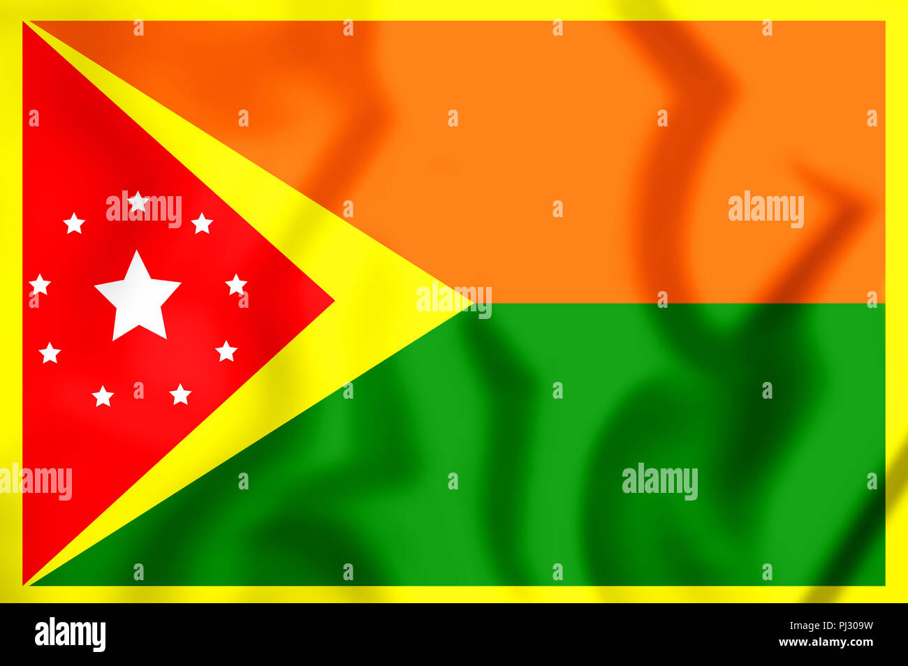 3D Flag of Rincon, Puerto Rico. 3D Illustration Stock Photo - Alamy