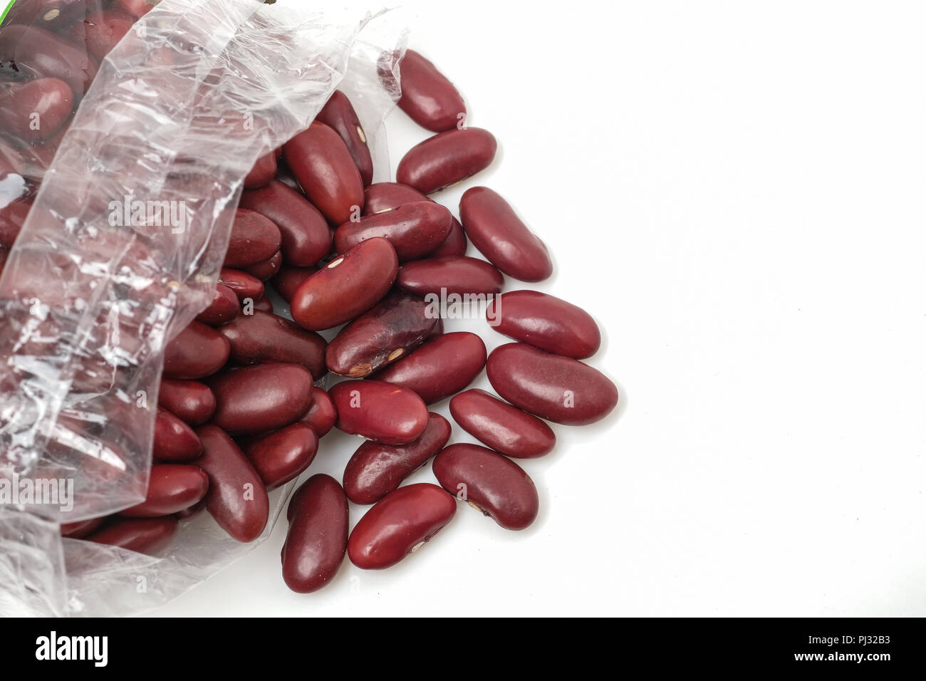 Red bean on white background Stock Photo - Alamy