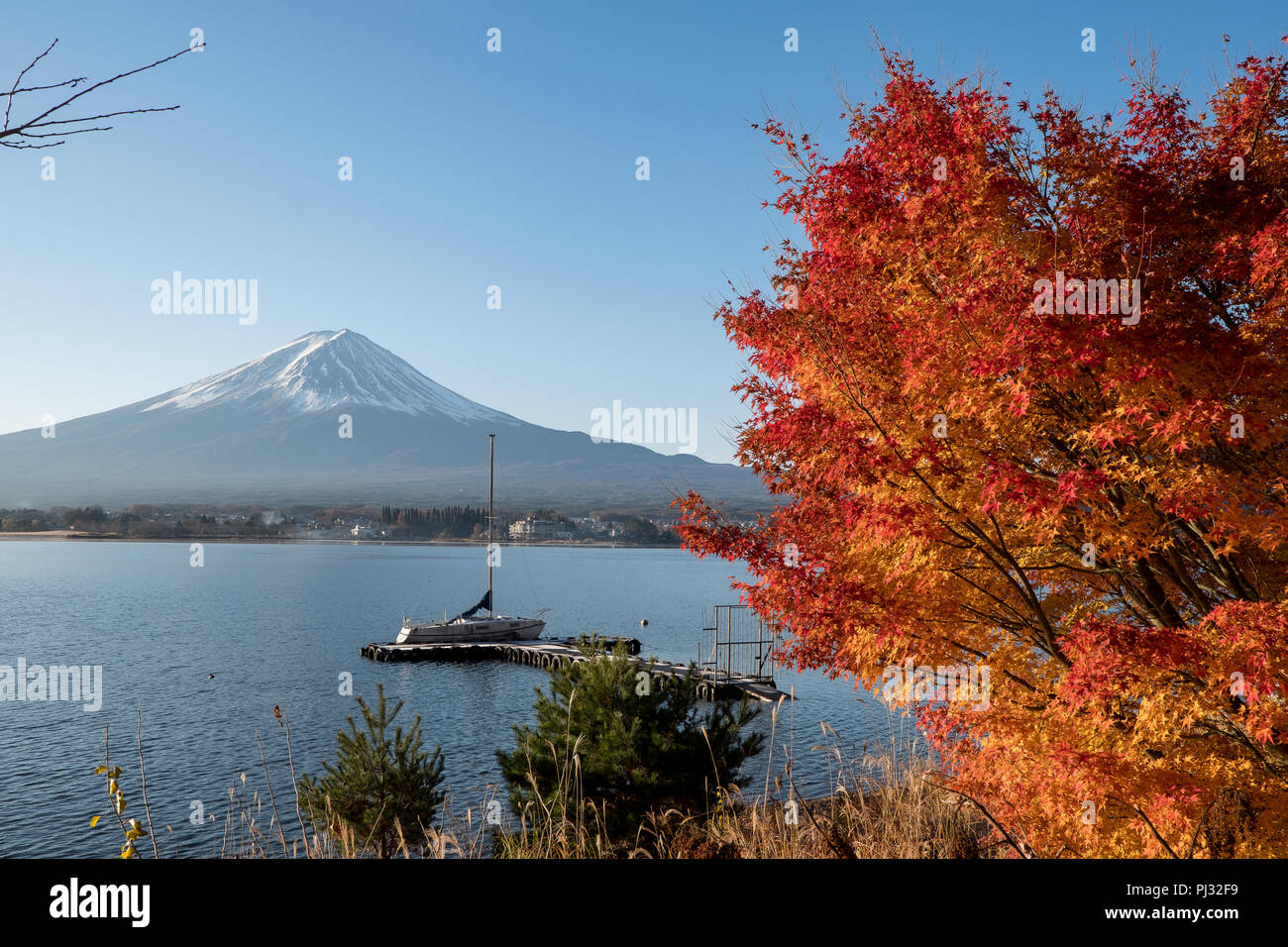 Beautiful Fuji Volcano View Stock Photo - Alamy