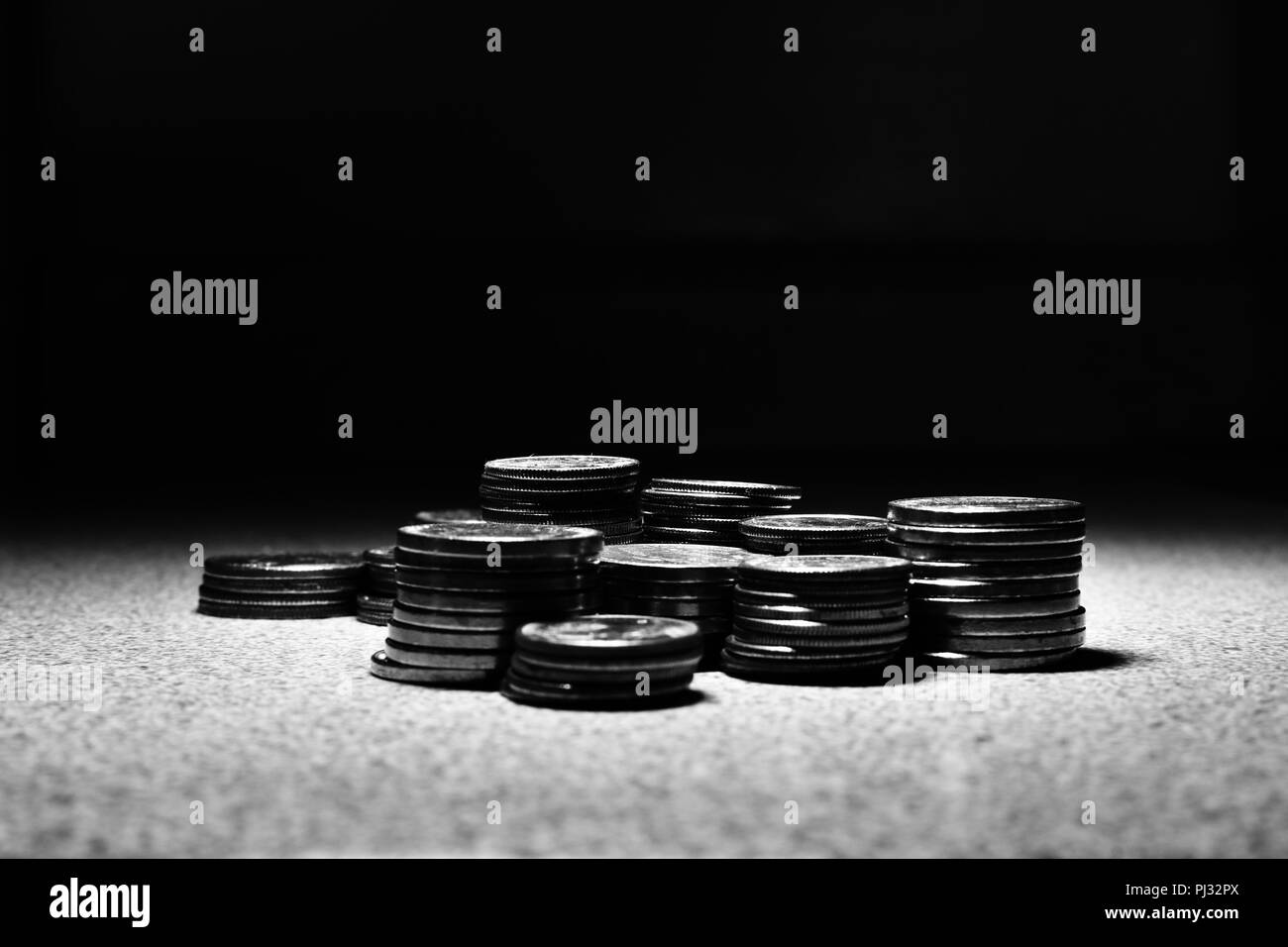 Black and White Coins Stock Photo - Alamy